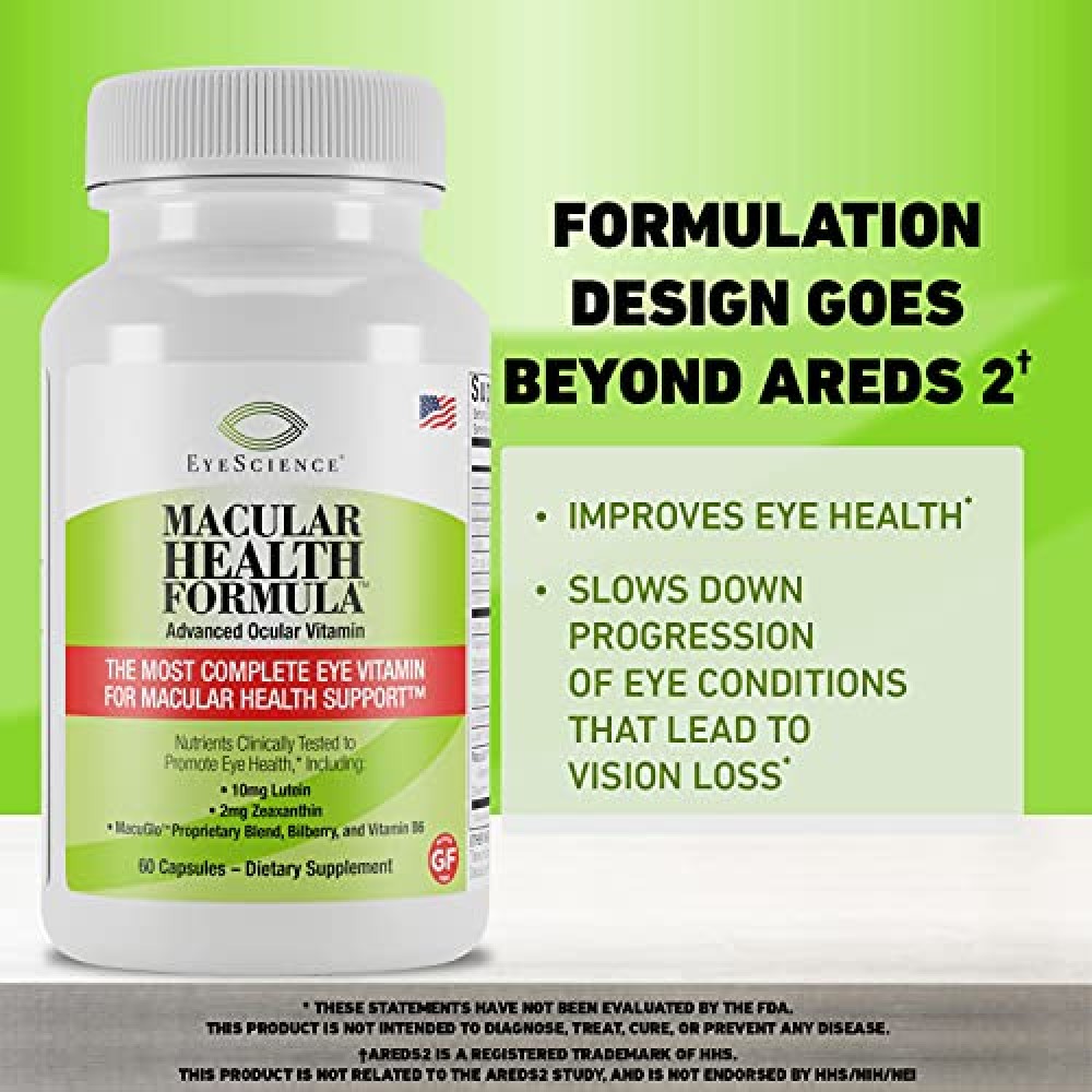 EyeScience Macular Health Beyond AREDS2 Formula, Advanced Ocular ...