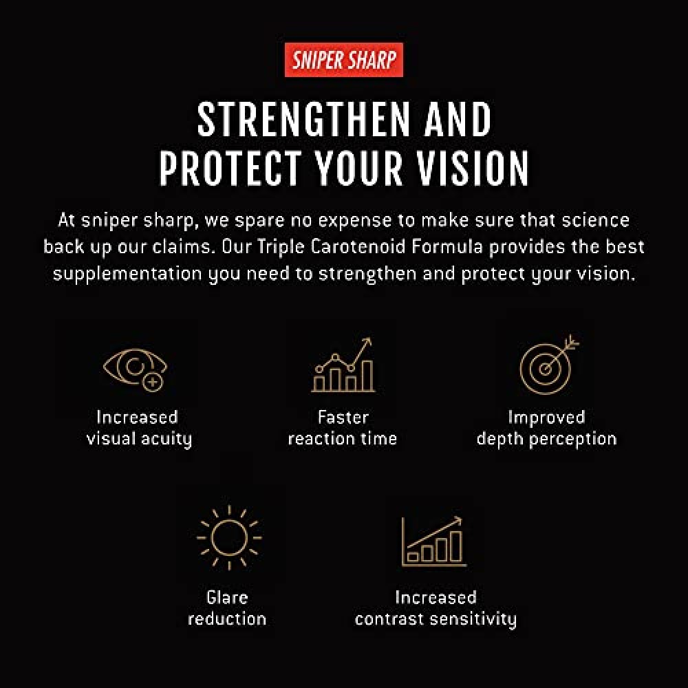 Sniper Sharp Eye Vitamin Supplement with Lutein, Zeaxanthin, and Meso ...